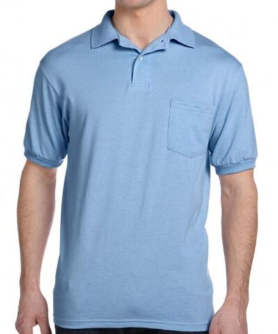 100 % COTTON POLO LIGHT BLUE COLOR T SHIRT - Tirupur Brands