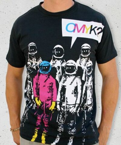 CMYK PRINTED GREEN COLOR T SHIRT - Tirupur Brands
